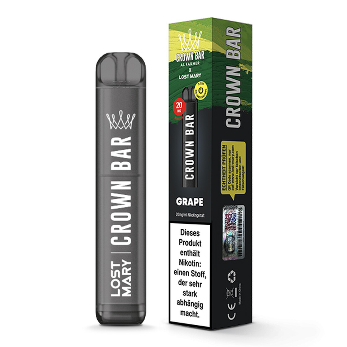 Crown Bar E-Shisha Grape Ice | Besteller Online Kaufen, 4,50